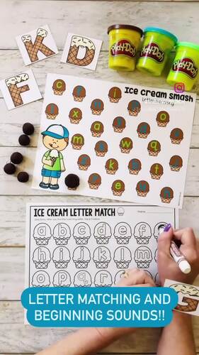 Ice Cream Smash Game - Letter Matching and Beginning Sounds - Literacy ...