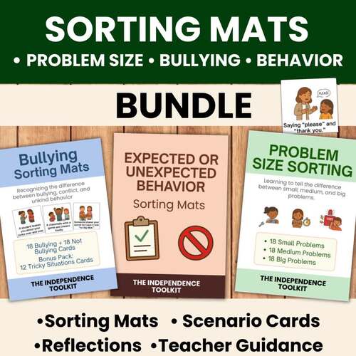 Problem-Solving & Bullying SEL Bundle | Problem Size, Behavior ...