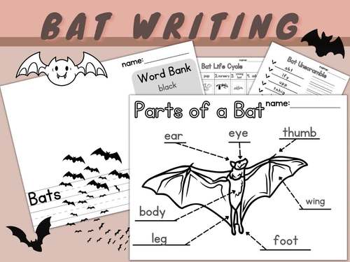 Bat Informative Writing | Have Can Are | Label | Life Cycle | Prompt ...
