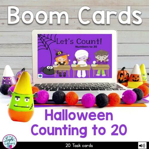 Boom Cards™ Halloween Counting to 20 by Leigh's Library | TPT