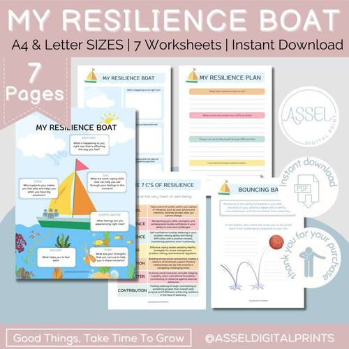 Resilience Boat Worksheet, Child Mental Well-being Resource, kids ...