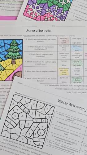 Seasonal Science Review Reading Comprehension Passages BUNDLE Back to ...