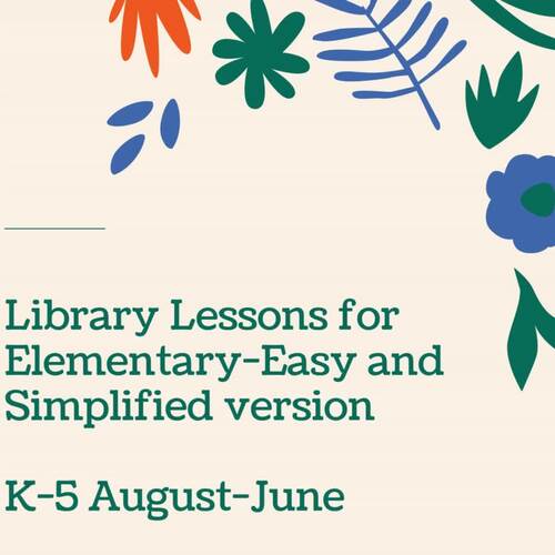 Year of Library Lessons for Elementary K-5 Simplified | TPT