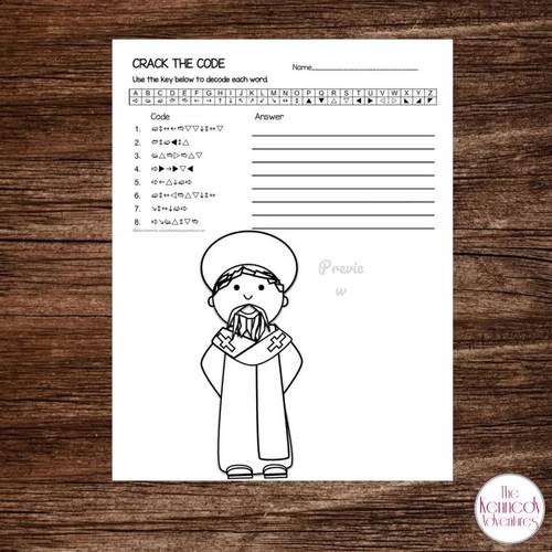 Catholic Saint Word Puzzles - No Prep Activity - St Augustine of Hippo