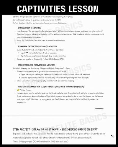 The Captivities of the Israelites Bible Boom Cards™ | Bonus: STEM and ...