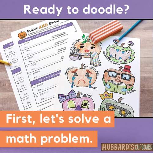 Halloween Math Place Value Practice to Millions Place - Rounding, Value ...