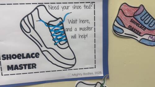 Shoelace Master Helper Station – Printable & Editable Template | K-2