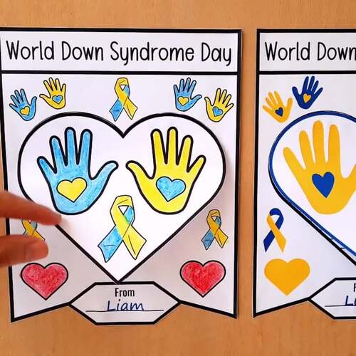 Down Syndrome Awareness Writing Craft, World Down Syndrome Day Bulletin ...