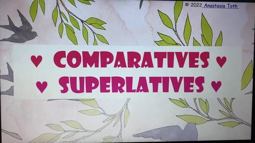 COMPARATIVE/SUPERLATIVE ADJECTIVES interactive game ESL grammar activities