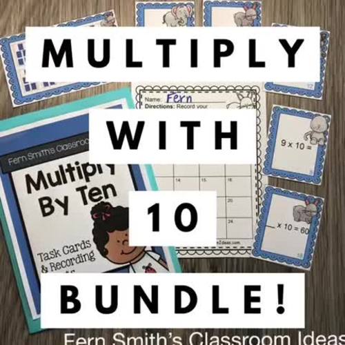 Multiply With 10 Color By Number Worksheets & Task Cards for Third ...