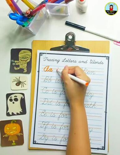 Halloween Cursive Handwriting Practice by The Joy in Teaching | TPT