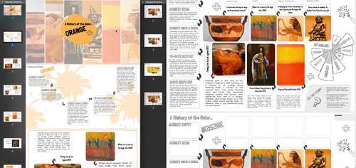 Color Orange Art Doodle Mind Map by Teach Art History | TPT