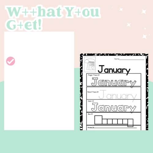 January Writing Practice | Winter Words for Kids | Fun Handwriting Sheet