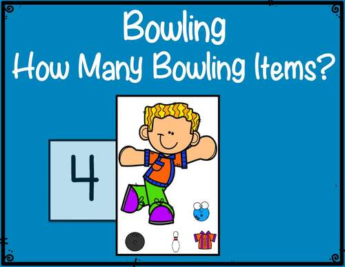 Bowling Counting Games: How Many Bowling Items? Numerals & Number Words