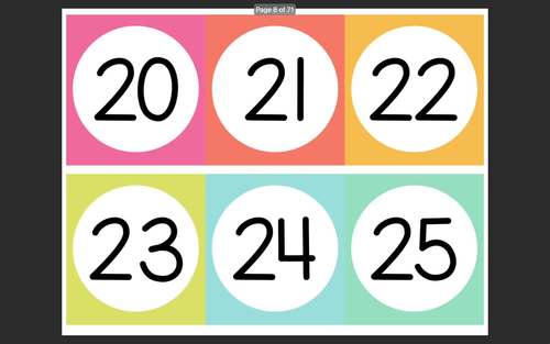 Y2K Checkered Number Line | Retro Classroom Decor by Pre-K Perfection