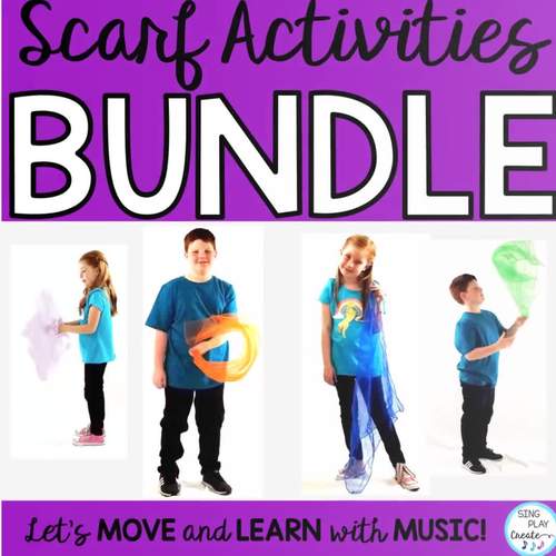 Scarf Movement Activity Bundle Entire School Year: Music, PE, Preschool