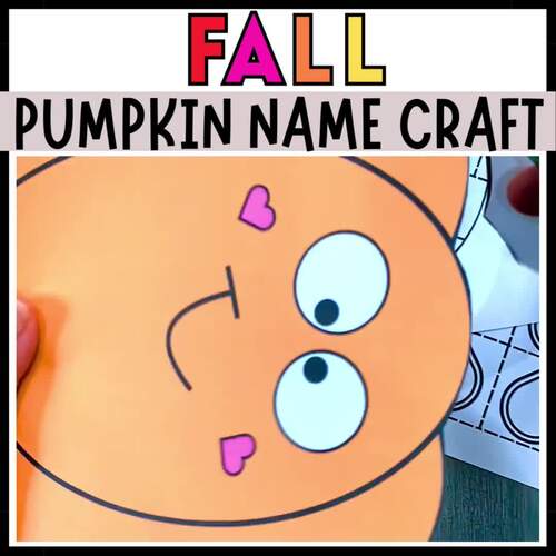 Pumpkin Name Craft | Fall Name Craft | Pumpkin Craft Preschool | TPT