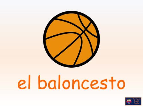 LOS DEPORTES - POWERPOINT presentation on sports vocabulary in Spanish