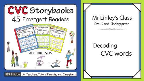 CVC Words - Emergent Readers - Phonics - All 45 Mini-Books | TpT