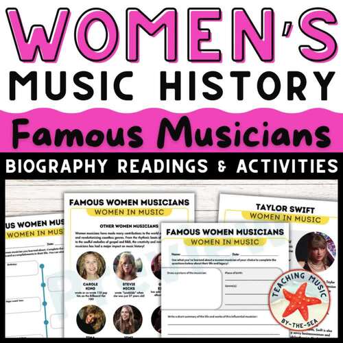 Women Musicians Biography Reading Passages and Activities Women's ...