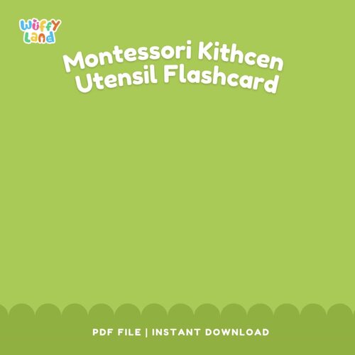 90 Montessori Kitchen Utensil Flash Card (REAL IMAGES on white background)