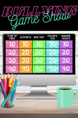 Anti Bullying Orange Shirt Day Jeopardy Game Show | Character Education ...