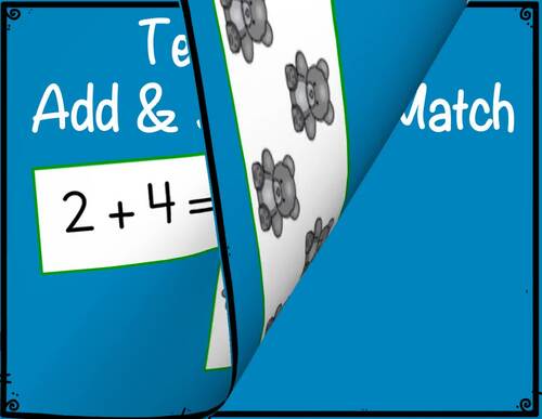Teddy Bears Addition & Subtraction 0-10 Number Sentence Match | TPT