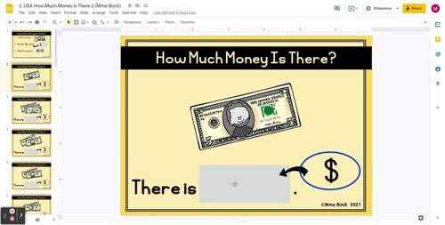 Money 2: How Much Is There? (US Currency Coins and Bills): Google Slides™