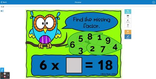 BOOM™ Cards: Multiplication Facts x6 (missing factors) by GroovyGarden