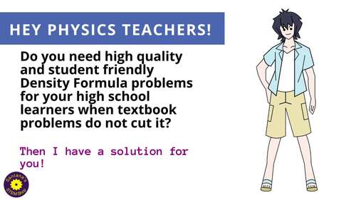 Density Formula Coloring Activity: Notes and Worksheets for Physics