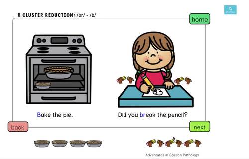 R Blend Cluster Reduction Interactive Minimal Pairs | Boom Cards™