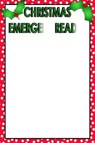 CHRISTMAS EMERGENT READER Rudolph High Frequency Words Predictable Text