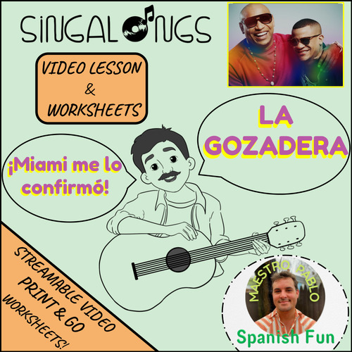 La Gozadera de Gente de Zona / Sing Along Video Song and Printable ...