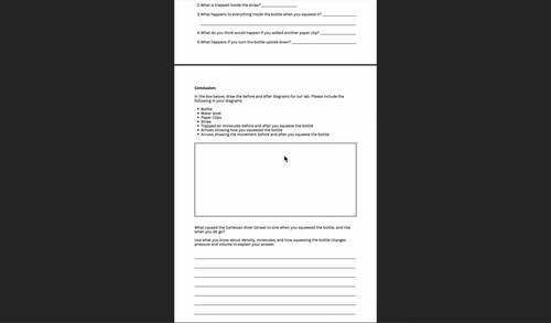 Cartesian Diver STEM Lab | Fun Science Lab | Air Pressure | Buoyancy ...