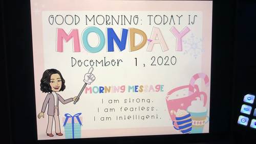 DECEMBER Themed Virtual Class Slides by Singing And Teaching | TPT