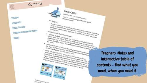 Ancient Rome Year 7 and 8 History Editable Worksheets Australian Curriculum