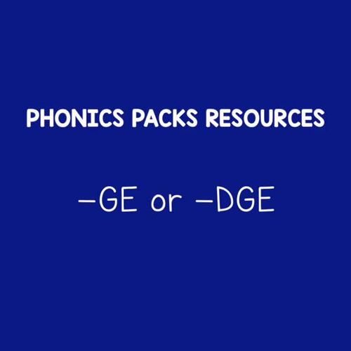 GE/DGE Phonics Actitivies for Orton-Gillingham Lesson Plans | TPT