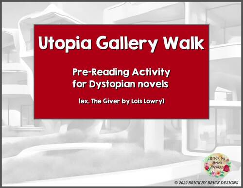 The Giver Novel Unit - 4 Activities (Pre-Reading, During, After)