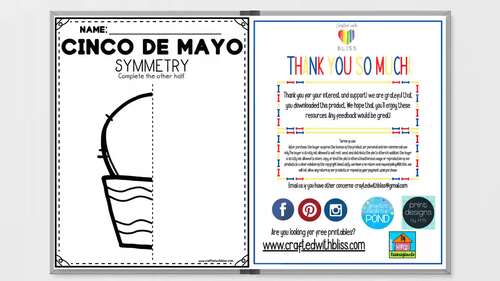 Cinco De Mayo Symmetry Printable For Early Finishers | TPT