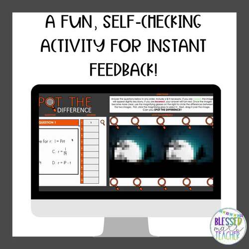 Solving Literal Equations Digital Activity and Worksheet - Halloween