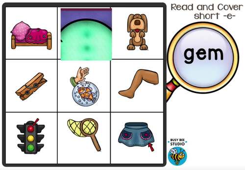 CVC Words Short E Game Boom Cards by Busy Bee Studio | TPT