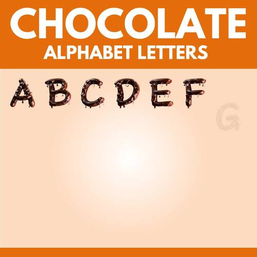 Chocolate Letters PNG - Uppercase, Lowercase and Numbers, Bulletin ...