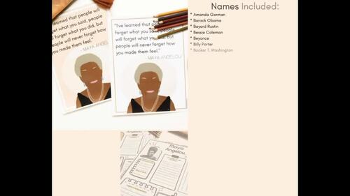 Black History Month Bundle, Biography & Quote Posters, Research ...