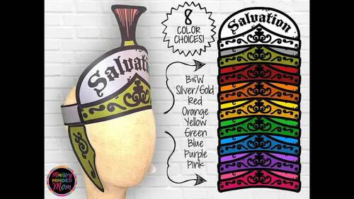 Helmet of Salvation Craft | Wearable Armor of God Costume | Paper Hat Crown