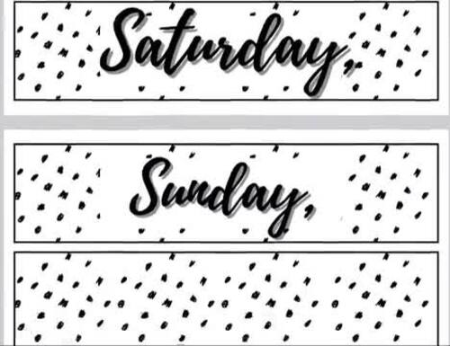 Black and White Themed Flip Calendar/Pocket Chart Cards by Elementary ...