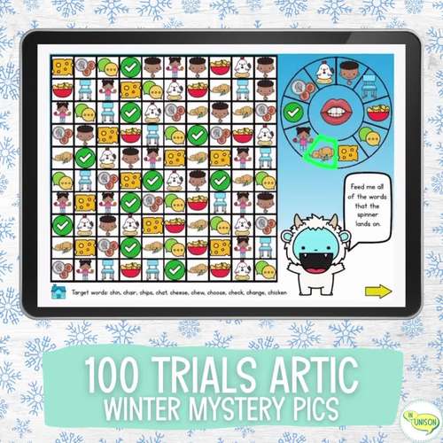 Winter Articulation 100 Trials Boom Cards™ Hidden Pictures Bundle