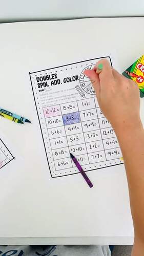 Doubles Addition Math Games by Llamazing Llama Learning Resources