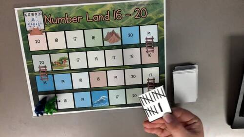 Math Center: Subitizing 16 - 20 Board Game | Kinder and 1st | Math Station