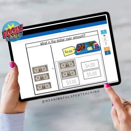 Back to School Life Skills Counting Money Next Dollar Up Math Boom Cards™