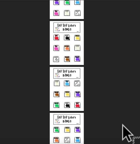 TAP TAP Colors Bingo- Perfect for 6:1:1 by FunSpeechPath | TPT
